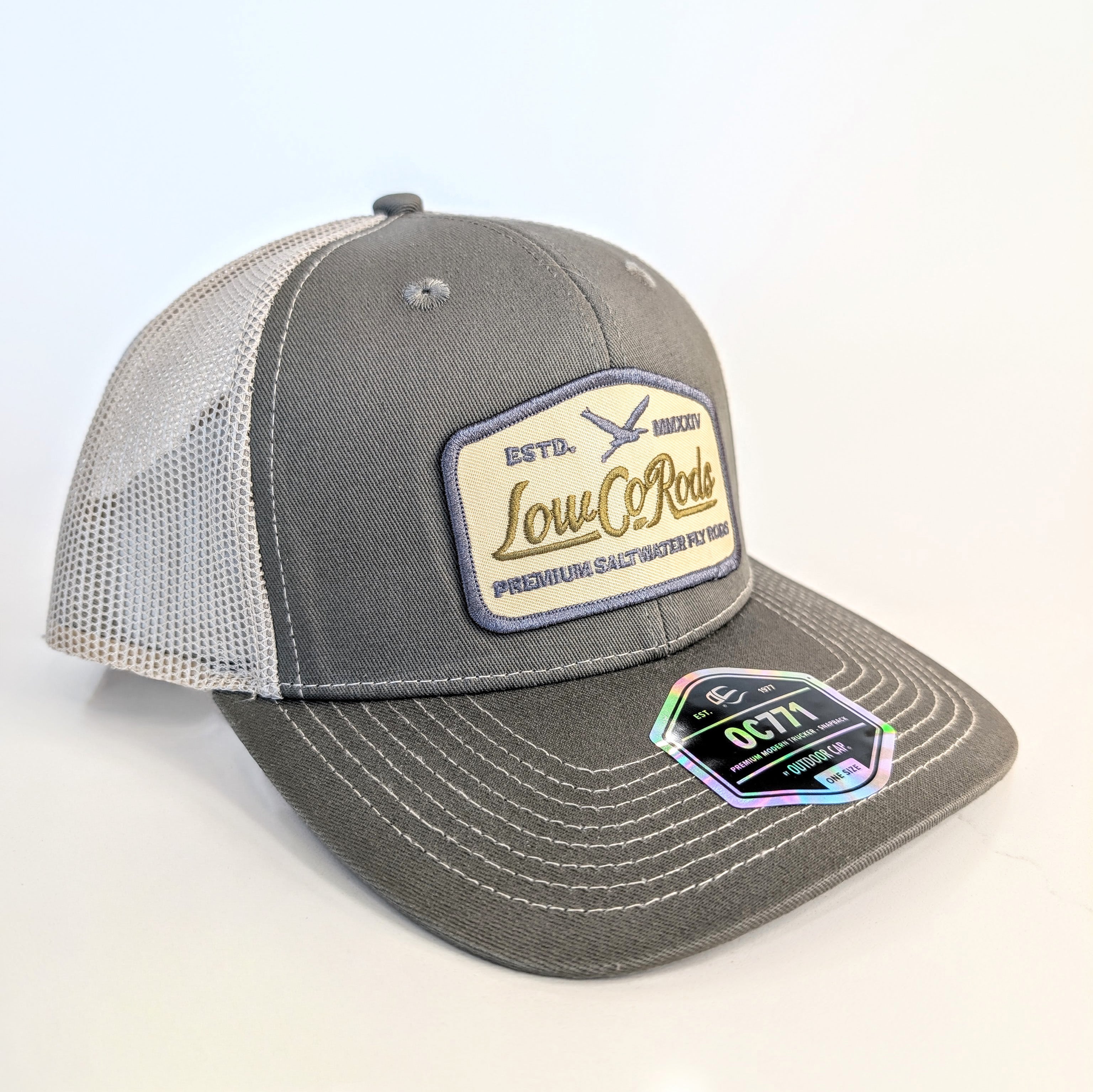 LowCo Fly Fishing Patch Hat - The Outdoor Cap Co - 5 Panel, Loden/Khak ...